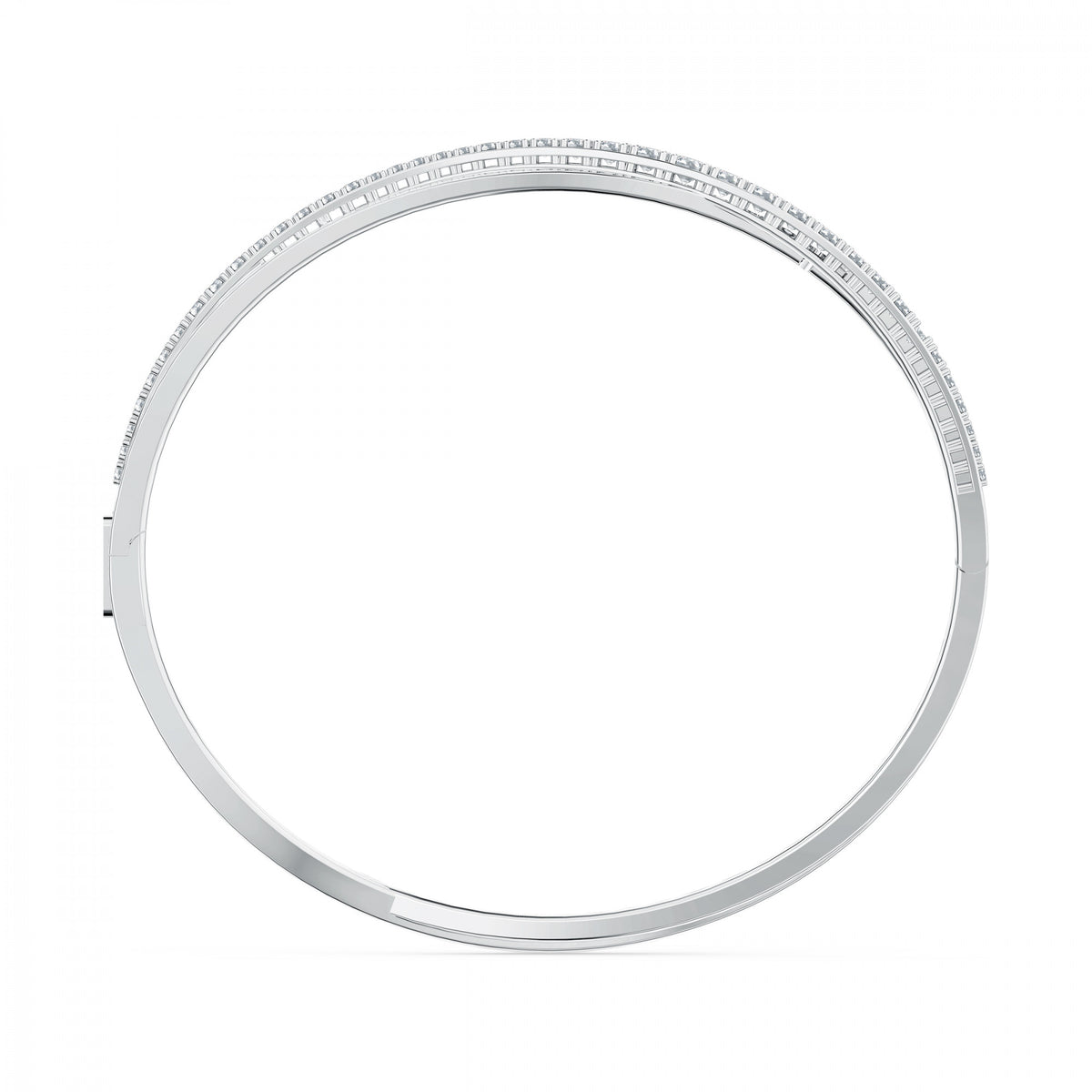 Swarovski-Twist Rows Bileklik, Beyaz, Rodyum Kaplama - 5572725 ...