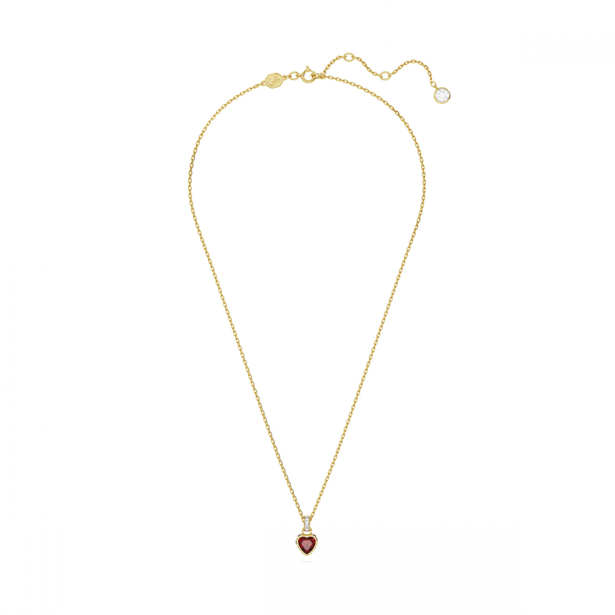 Swarovski-Stilla Kolye, Heart, Kirmizi, Sari Altin Rengi Kaplama ...