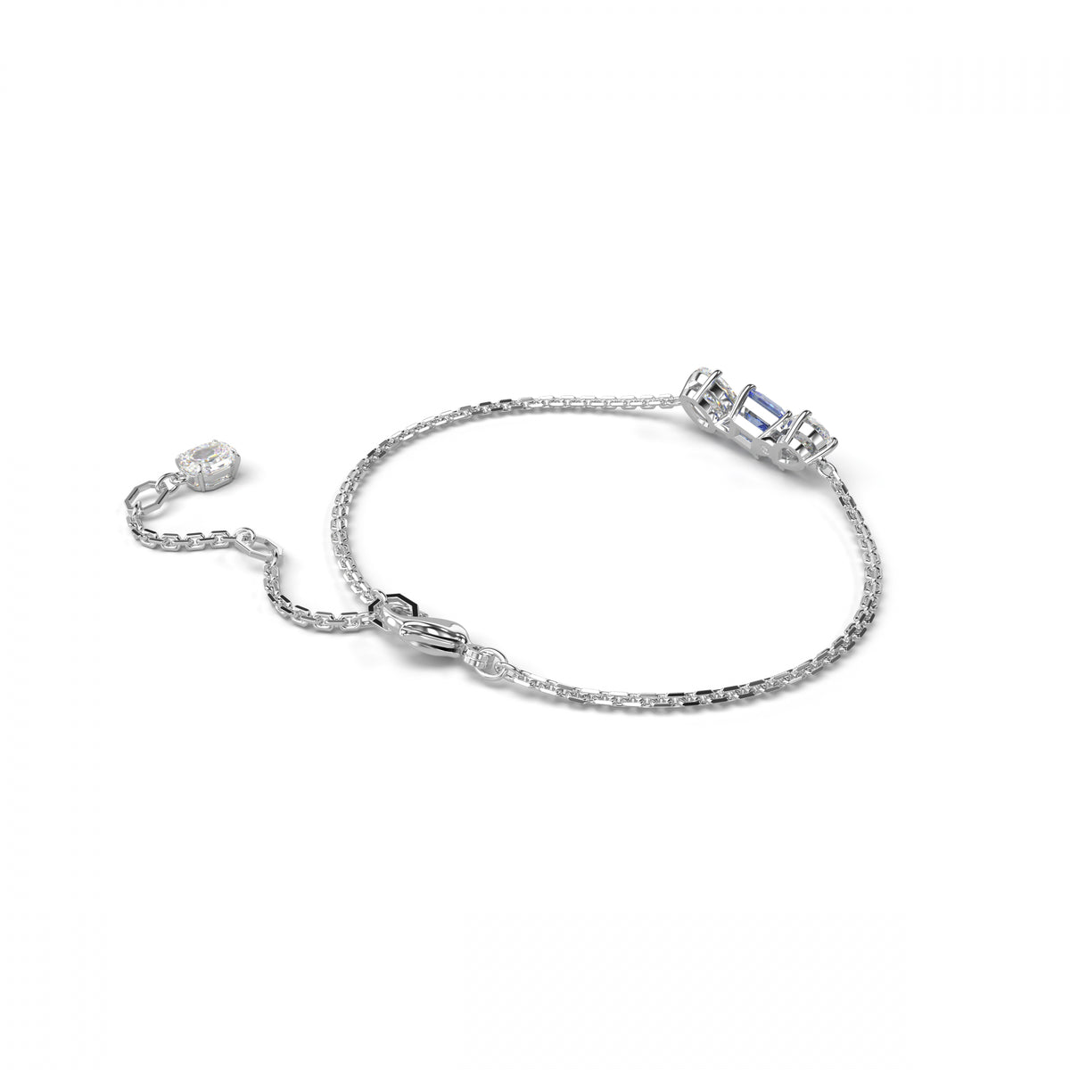 Swarovski-Mesmera Bileklik, Mixed Cut, Mavi, Rodyum Kaplama - 5668359 ...