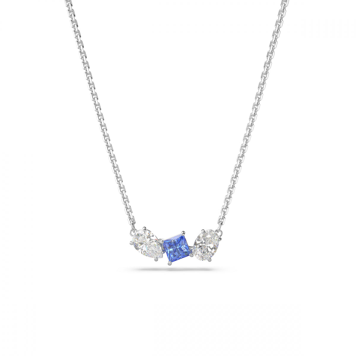 Swarovski-Mesmera Kolye, Mixed Cut, Mavi, Rodyum Kaplama - 5668276 ...