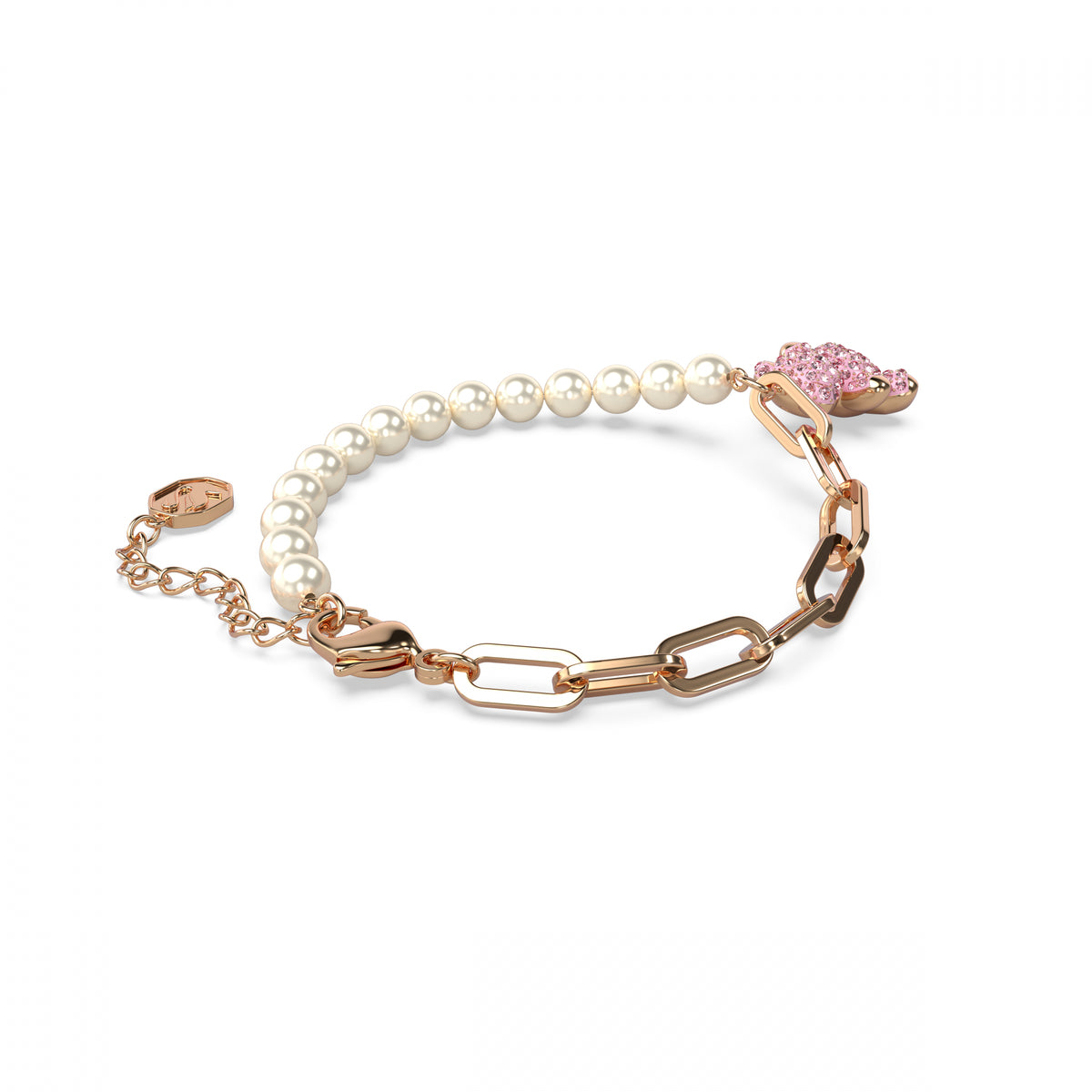 Swarovski-Teddy Bileklik, Bear, Pembe, Pembe Altin Rengi Kaplama ...