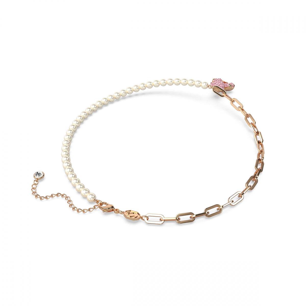 Swarovski-Teddy Kolye, Bear, Pembe, Pembe Altin Rengi Kaplama - 5669166 ...