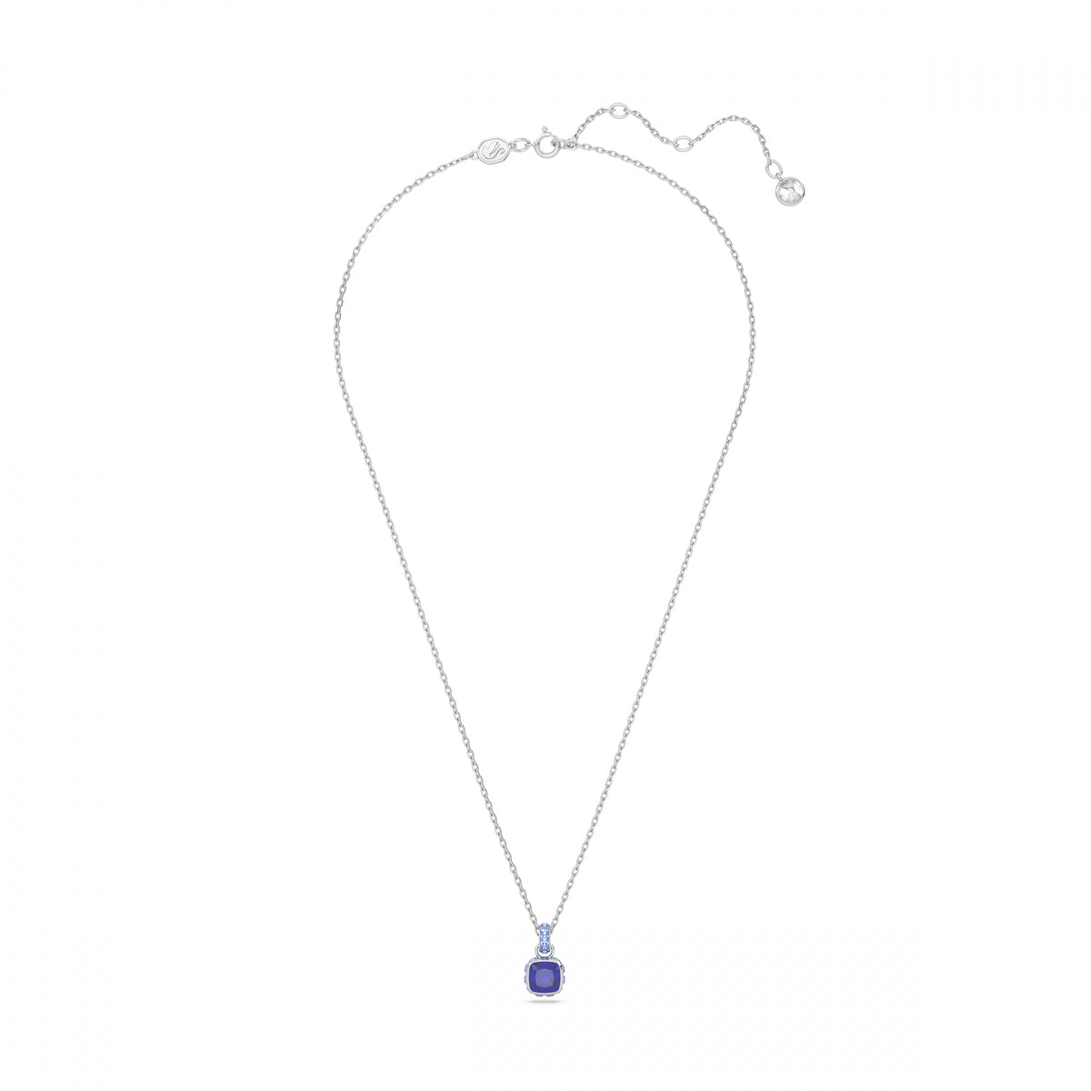 Swarovski-Birthstone Kolye, Kare Kesim, Eylül, Mavi, Rodyum Kaplama ...