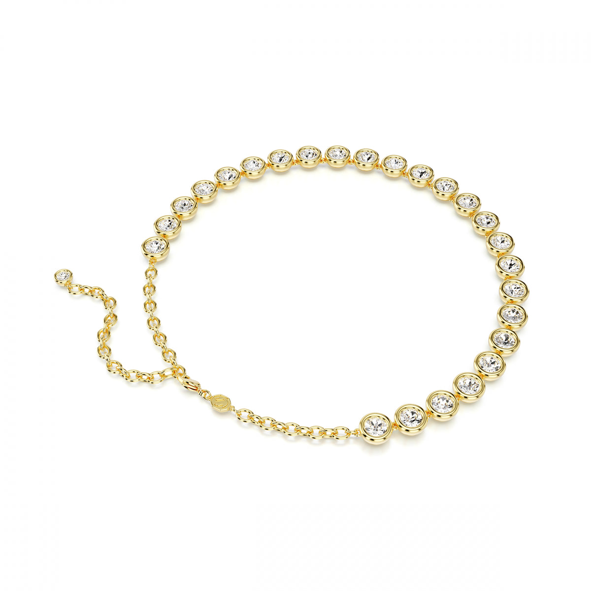 Swarovski-Imber All Around Kolye, Round Cut, M, Beyaz, Altin Rengi ...