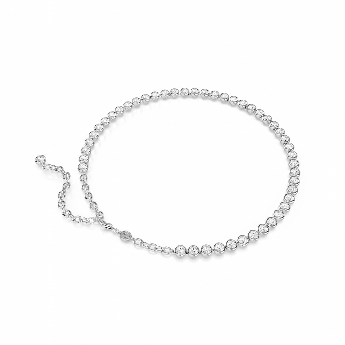 Swarovski-Imber Tennis Kolye, Round Cut, Beyaz, Rodyum Kaplama ...