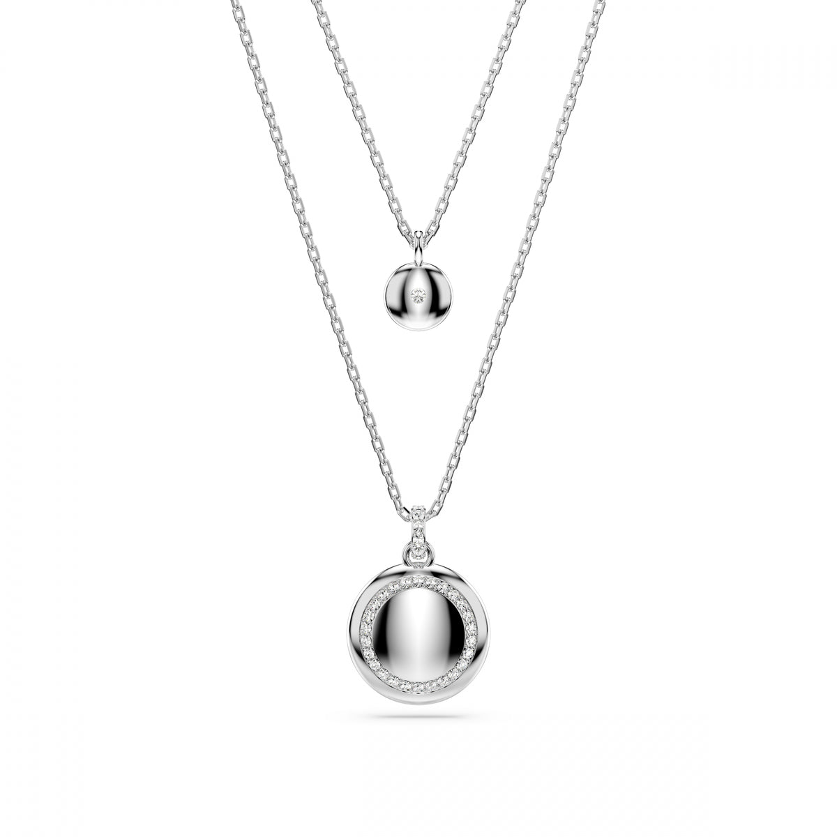 Swarovski-Meteora Layered Kolye, S, Beyaz, Rodyum Kaplama - 5684244 ...