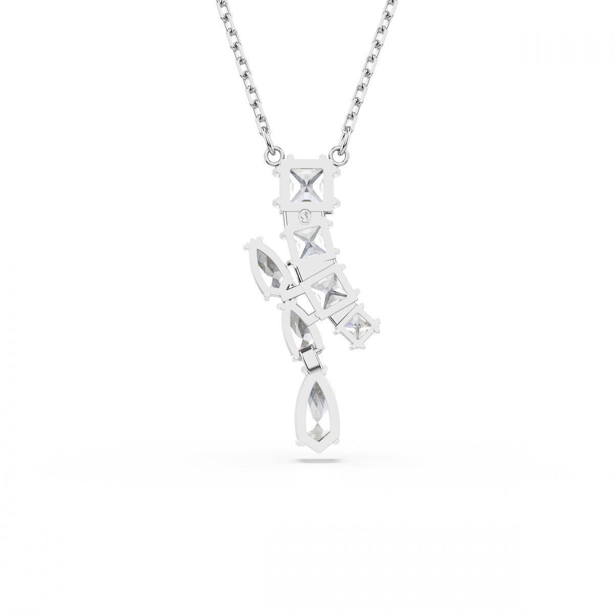 Swarovski-Matrix Kolye, Mixed Cuts, Beyaz, Rodyum Kaplama - 5700420 ...