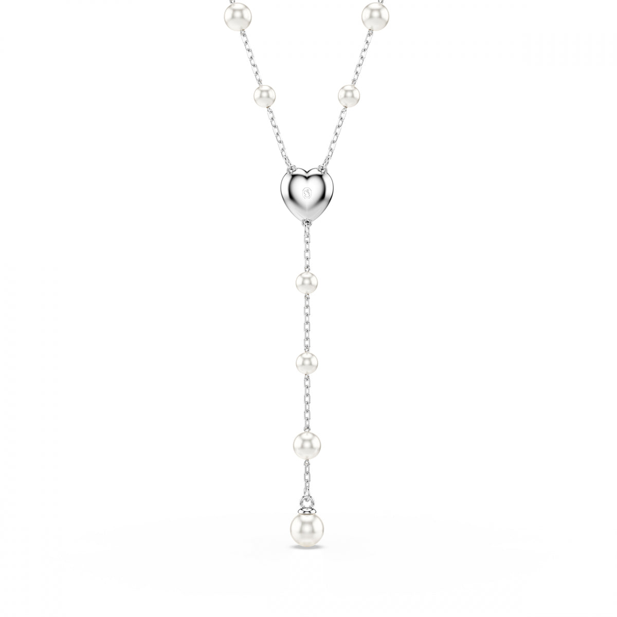 Swarovski-Capsule T Kolye, İnci, Beyaz, Rodyum Kaplama - 5720855 ...